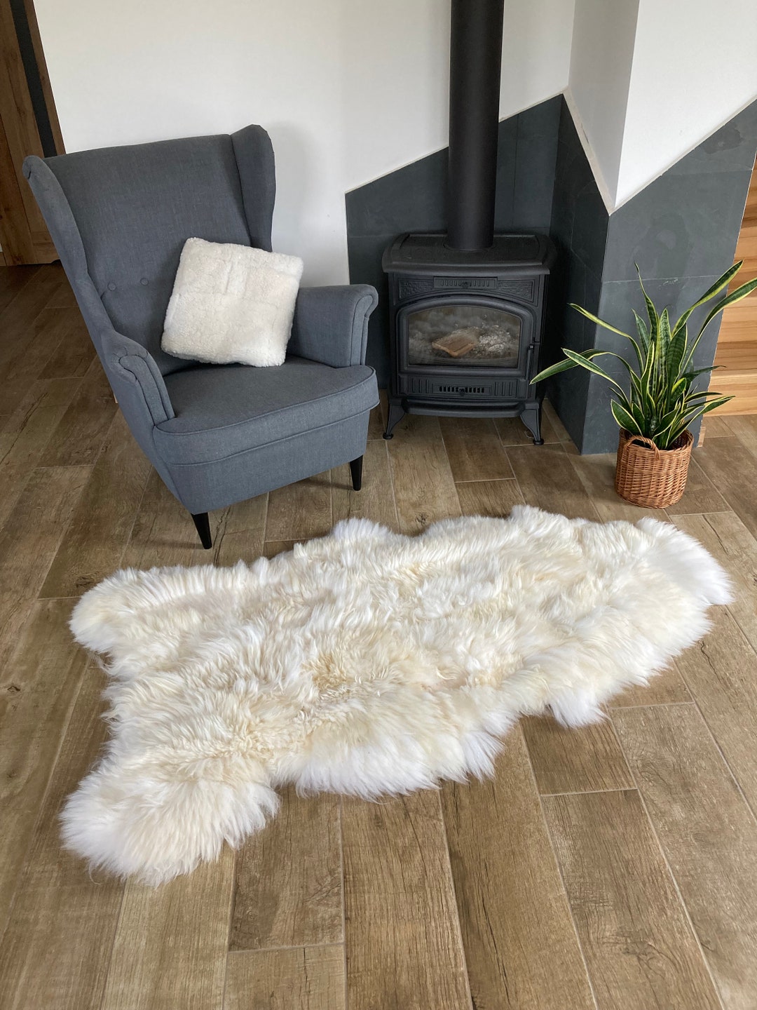 GIANT Patchwork Sheepskin Premium Quality White Shade Color - the ...