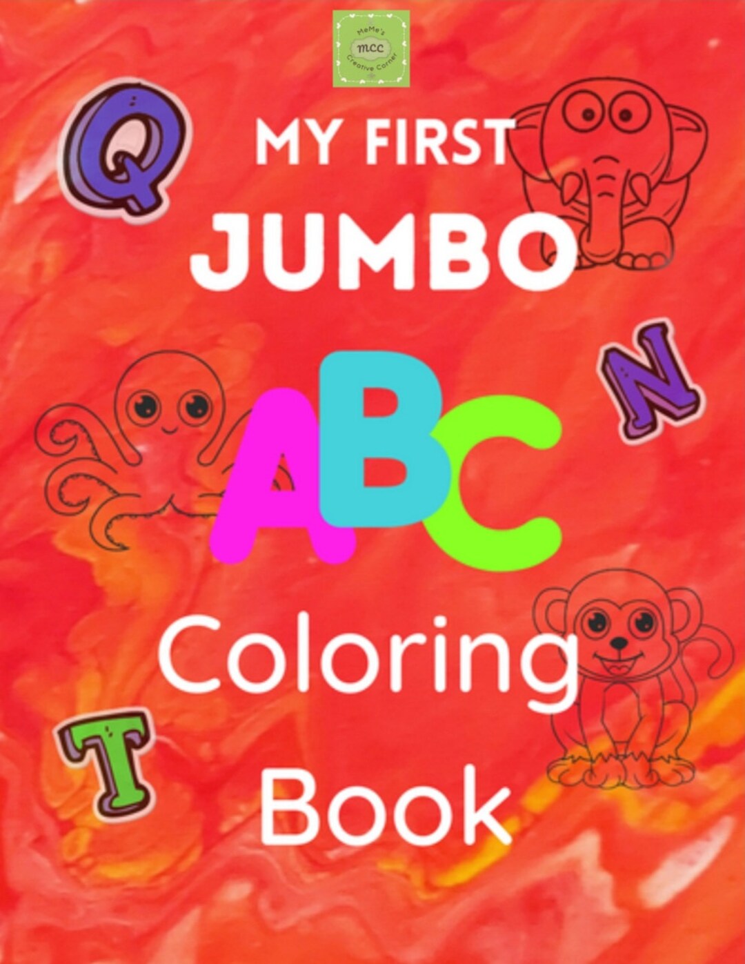 My First Jumbo ABC Coloring Book - Etsy