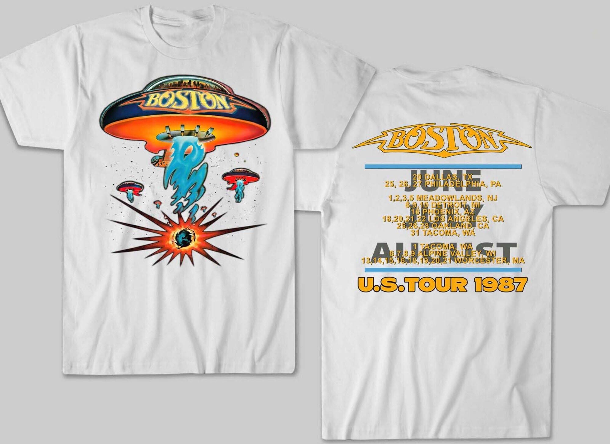 Boston Rock Band Concert Tour 1987 Shirt, Boston Tour Shirt sold by Han ...