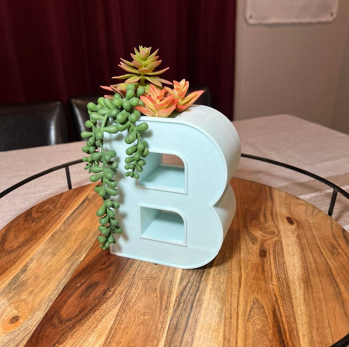 Letter Planters 3D Printed Letter Planters Desktop Planter Night Stand ...