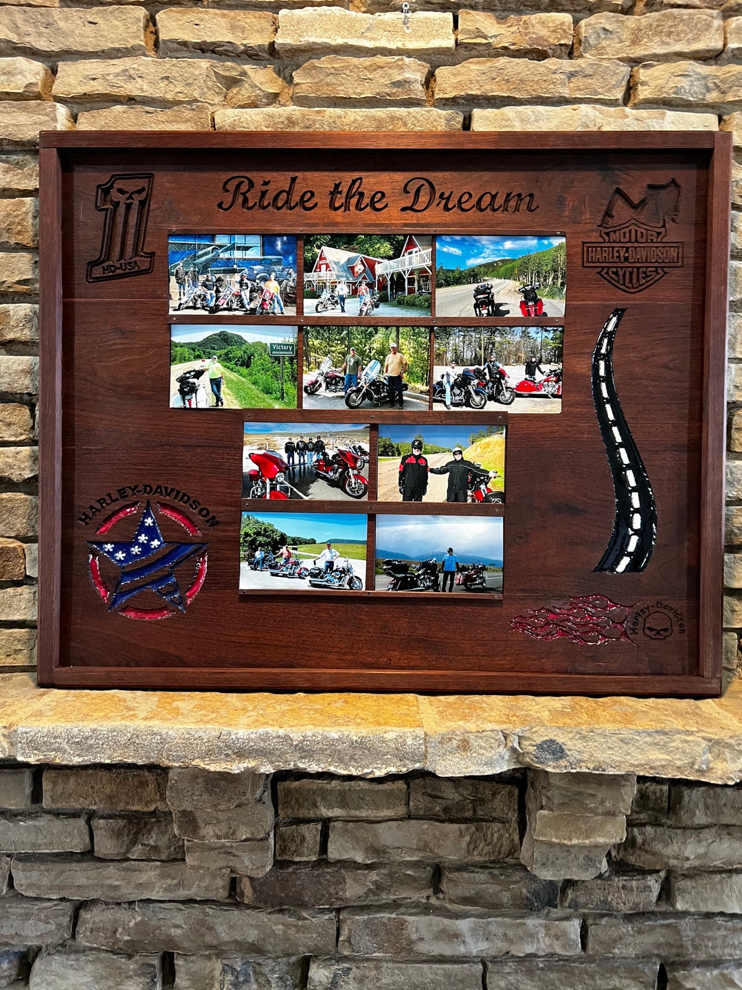 Custom Carved Harley Display Frame - Etsy