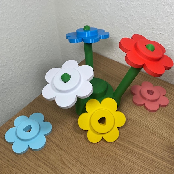 Building Blocks Flowers - Etsy
