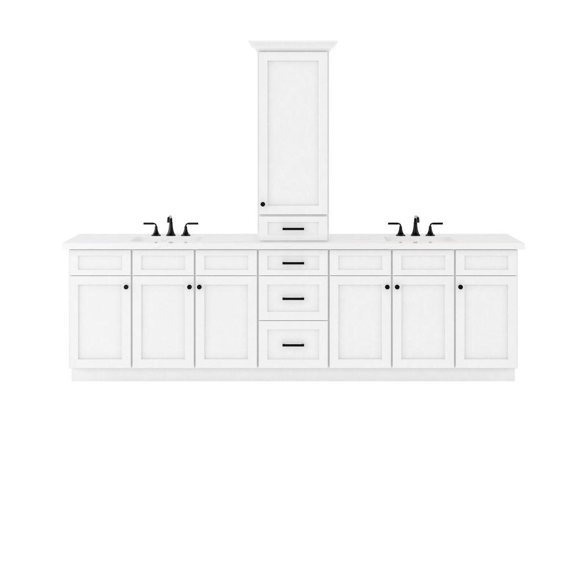 114″ Vanity With Tower (114″-117″ Installed) - Etsy