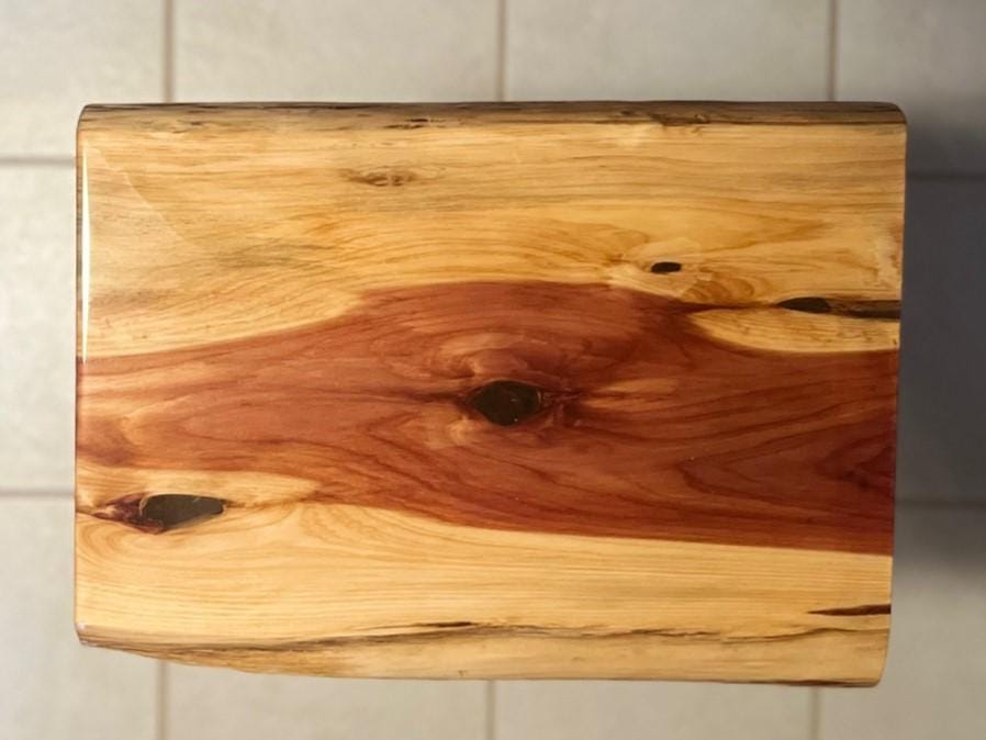 Red Cedar, Live Edge "c" Tables, Sofa Tables, Laptop Tables - Epoxy ...