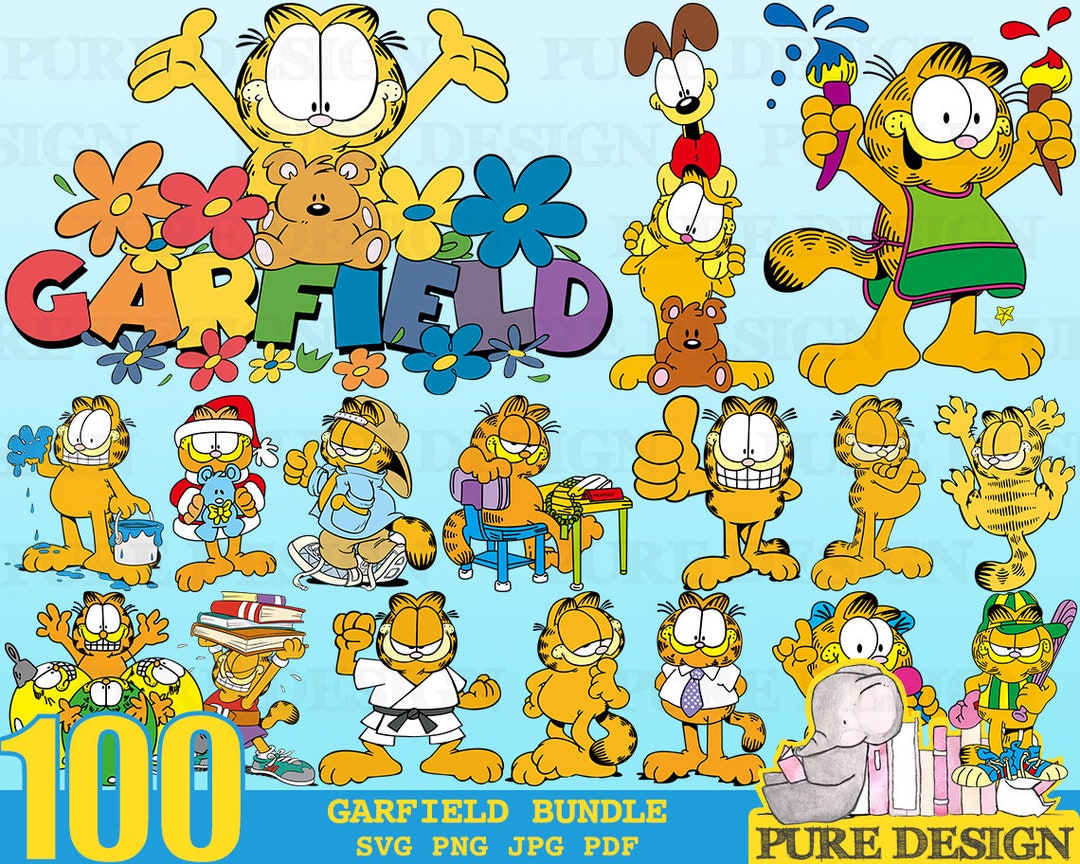 100 Designs Garfield SVG Cut File Bundle Garfield and Friends Odie SVG ...