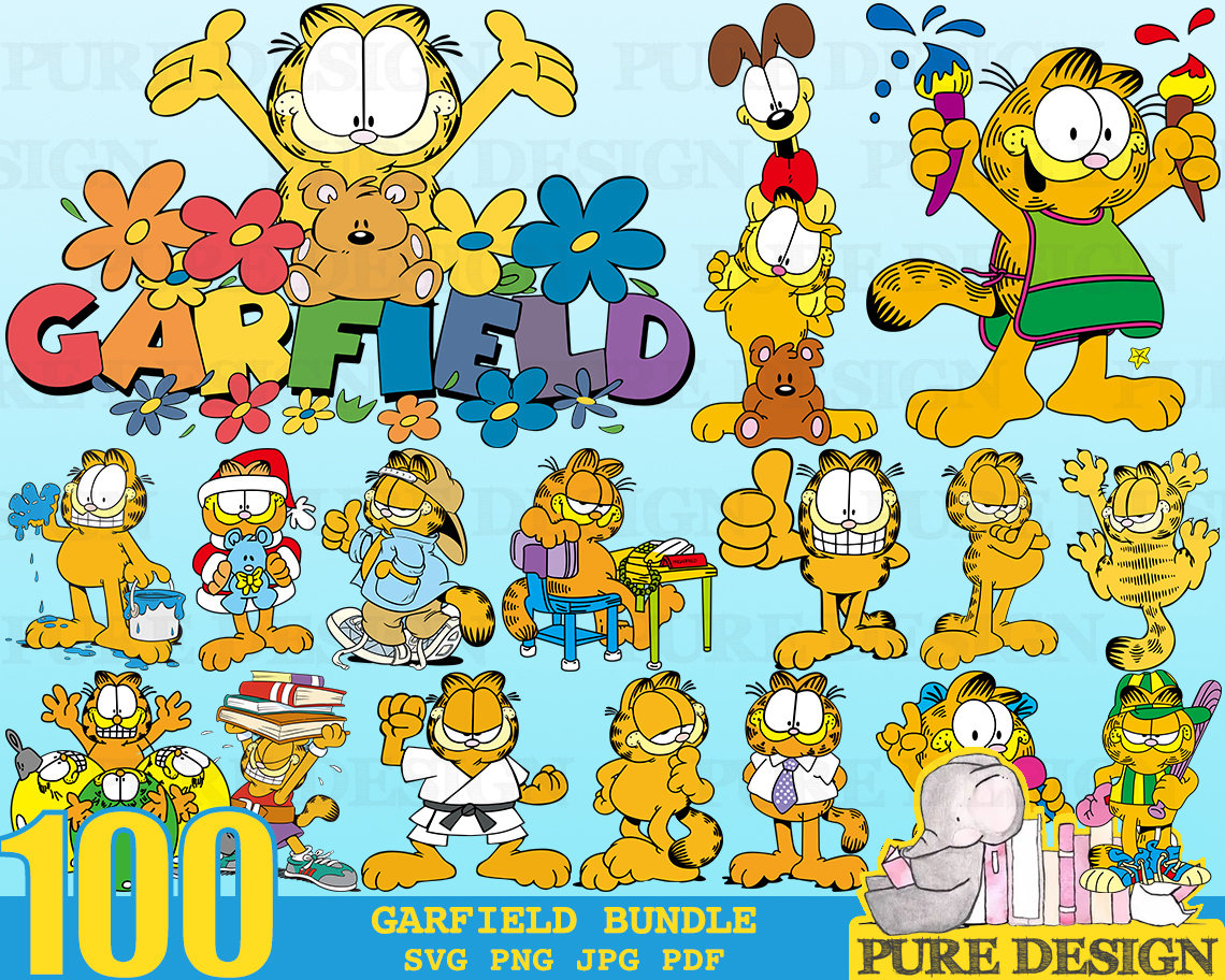 100 Designs Garfield SVG Cut File Bundle Garfield and - Etsy Schweiz