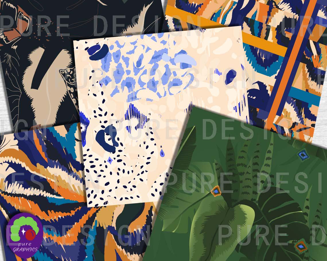 B_S_0128 | 16 Designs Contemporary Art Patterns Seamless Digital Paper ...