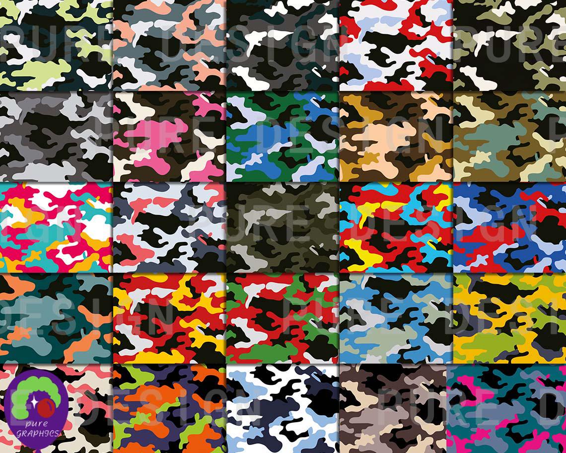 B_S_0247 | 191 Designs Camouflage Patterns Seamless Digital Paper ...
