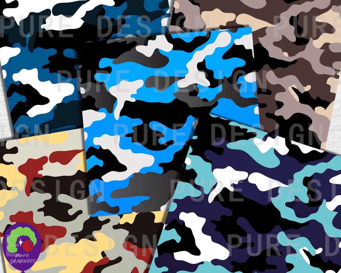 B_S_0247 | 191 Designs Camouflage Patterns Seamless Digital Paper ...