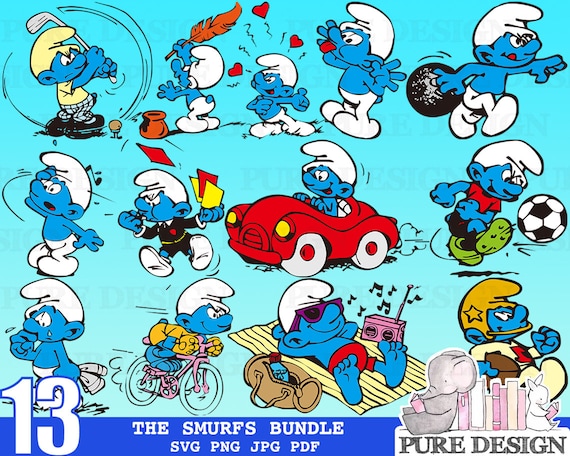13 Diseños The Smurfs SVG Cut File Bundle / The Smurfs Instant - Etsy ...