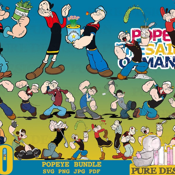 Popeye Svg - Etsy
