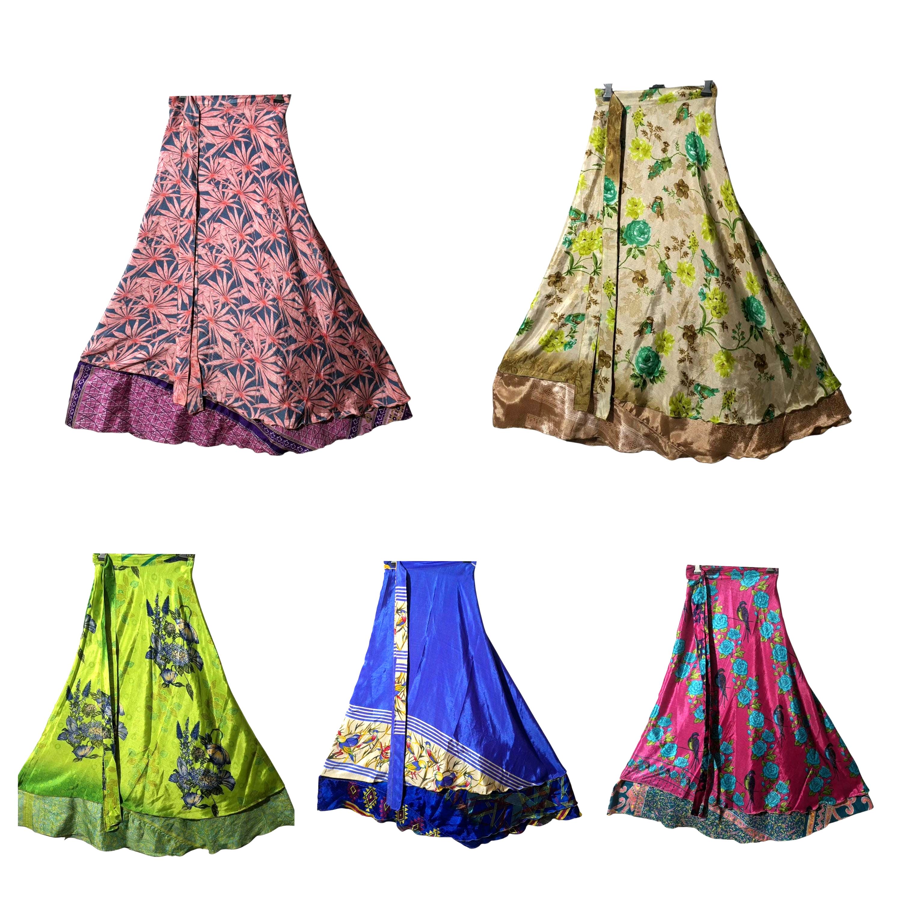 Indian Silk Long Wrap Skirts, Maxi Skirt, Bohemian Skirts, Hippie ...