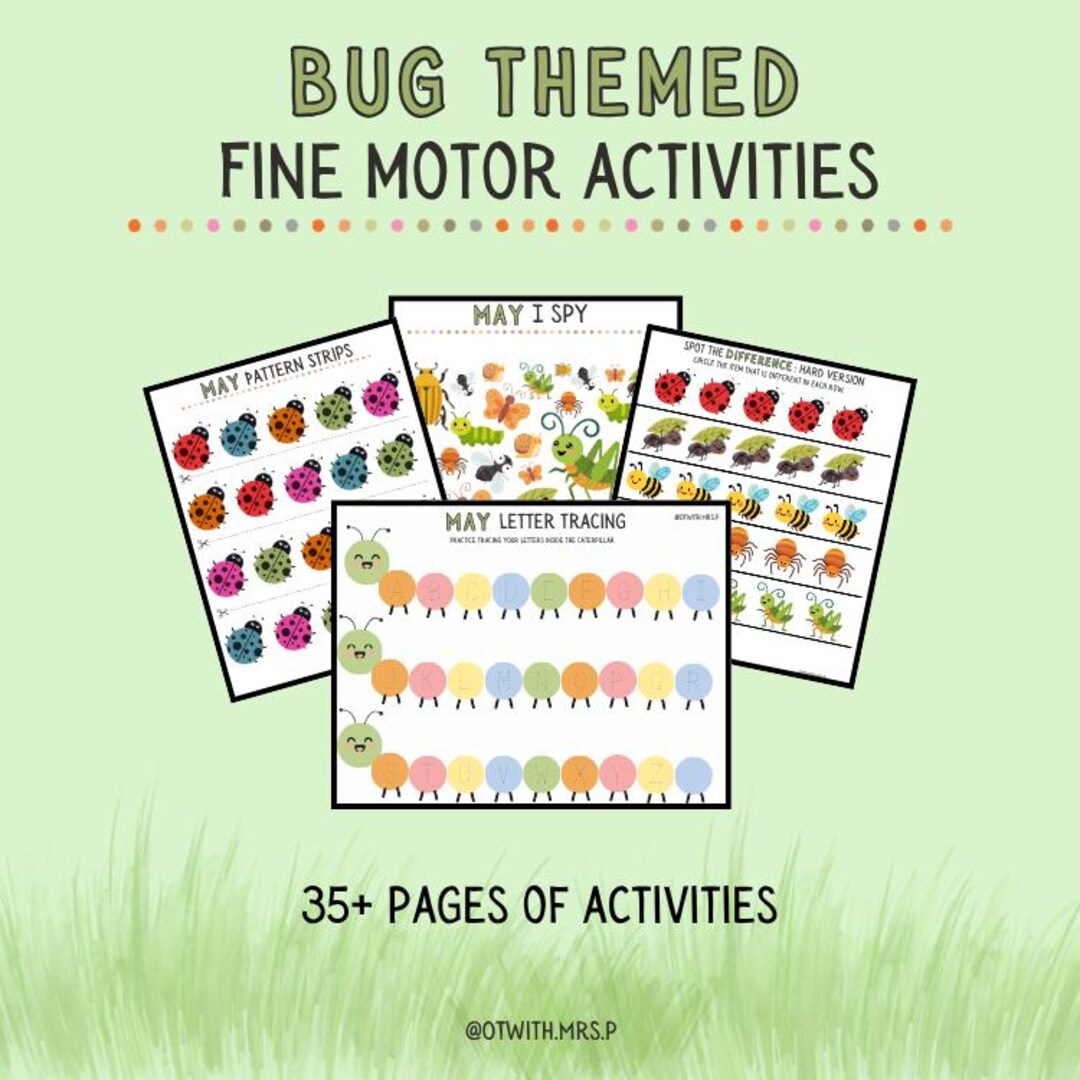 Bug Activities for Kids | Fine Motor Skills Preschool Printable ...