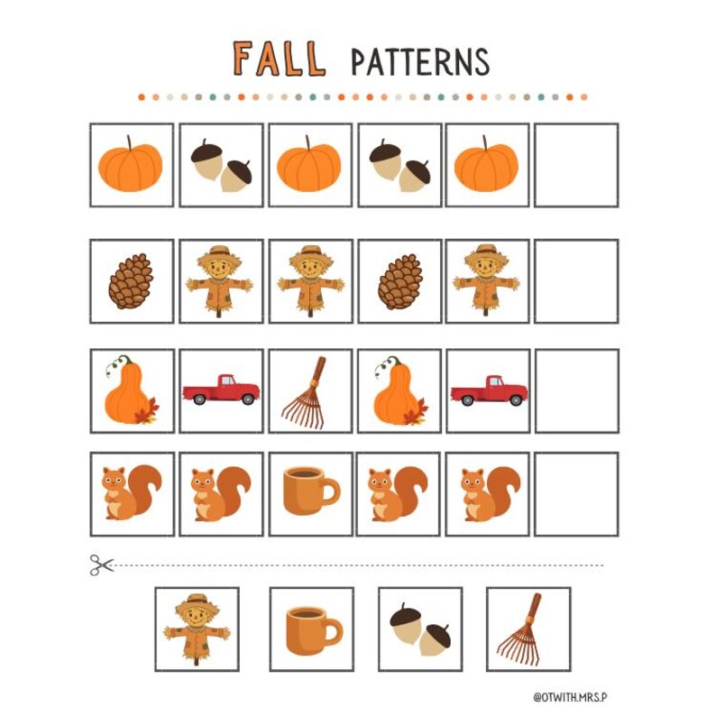 Fall Fine Motor Activities Preschool Printable Pack (digital Download ...