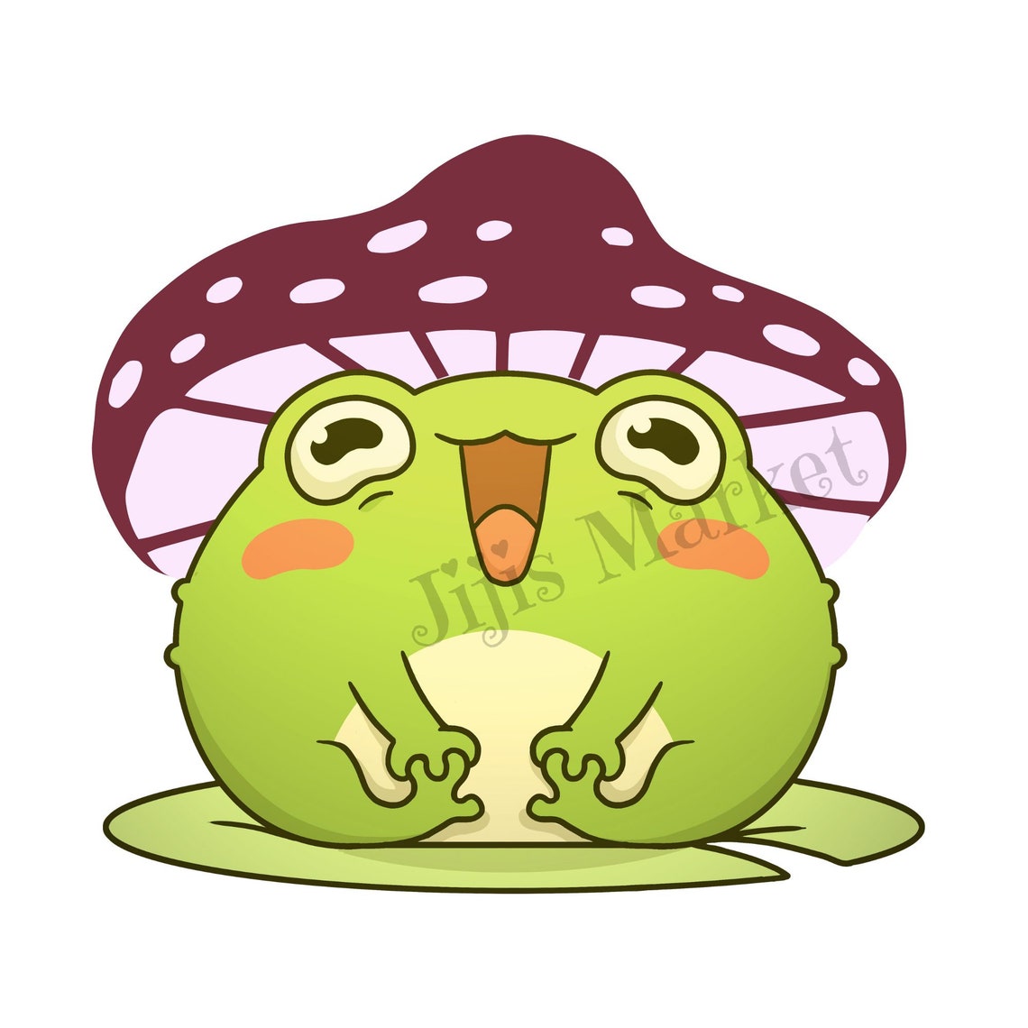 Kikker Paddestoel SVG PNG Kikker met Paddenstoel Hoed Cute - Etsy Nederland