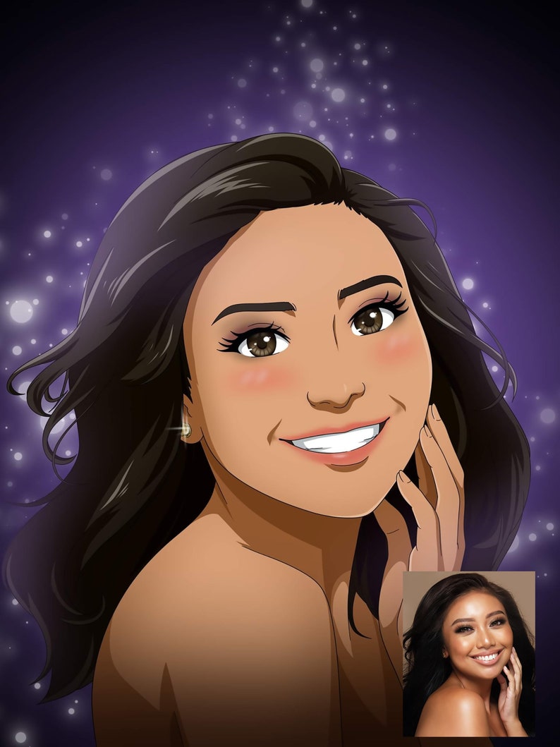 Custom Anime Self Portrait Cartoonize Me Perfect Gift for - Etsy