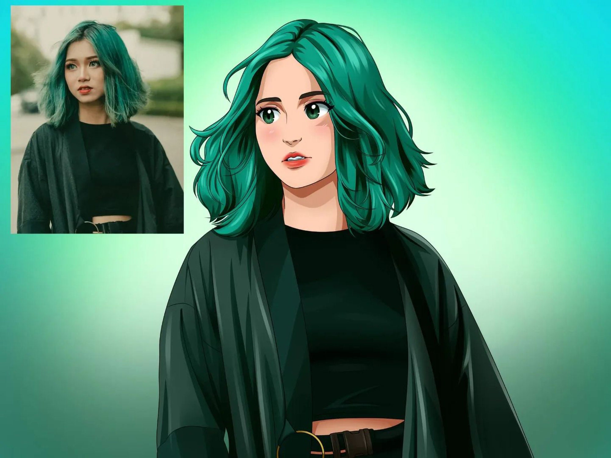 Custom Anime Self Portrait Cartoonize Me Perfect Gift for - Etsy