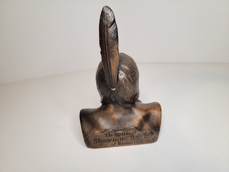 BANTHRICO Shawmut Indian Bronze 7 Coin Bank With Key - Etsy
