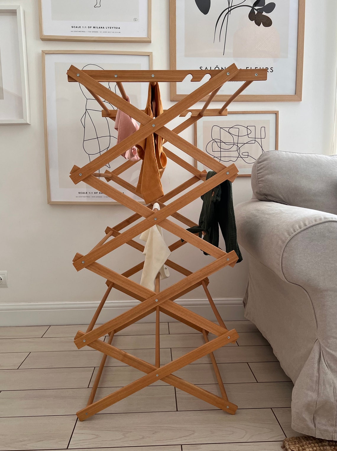 Wooden Towel Drying Rack, Wood Clothes Drying Rack, Clothes Drying ...