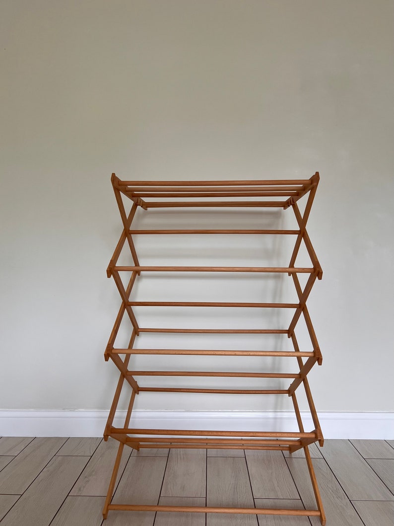 Wooden Towel Drying Rack, Wood Clothes Drying Rack, Clothes Drying ...