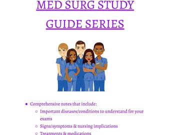 Med Surg Cheat Sheet Nursing School Clinical Study Guide - Etsy