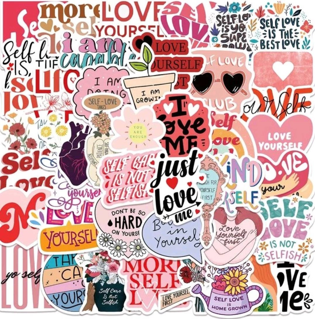 Self Love Stickers Love Stickers Love Yourself Stickers Love Quotes FUN ...