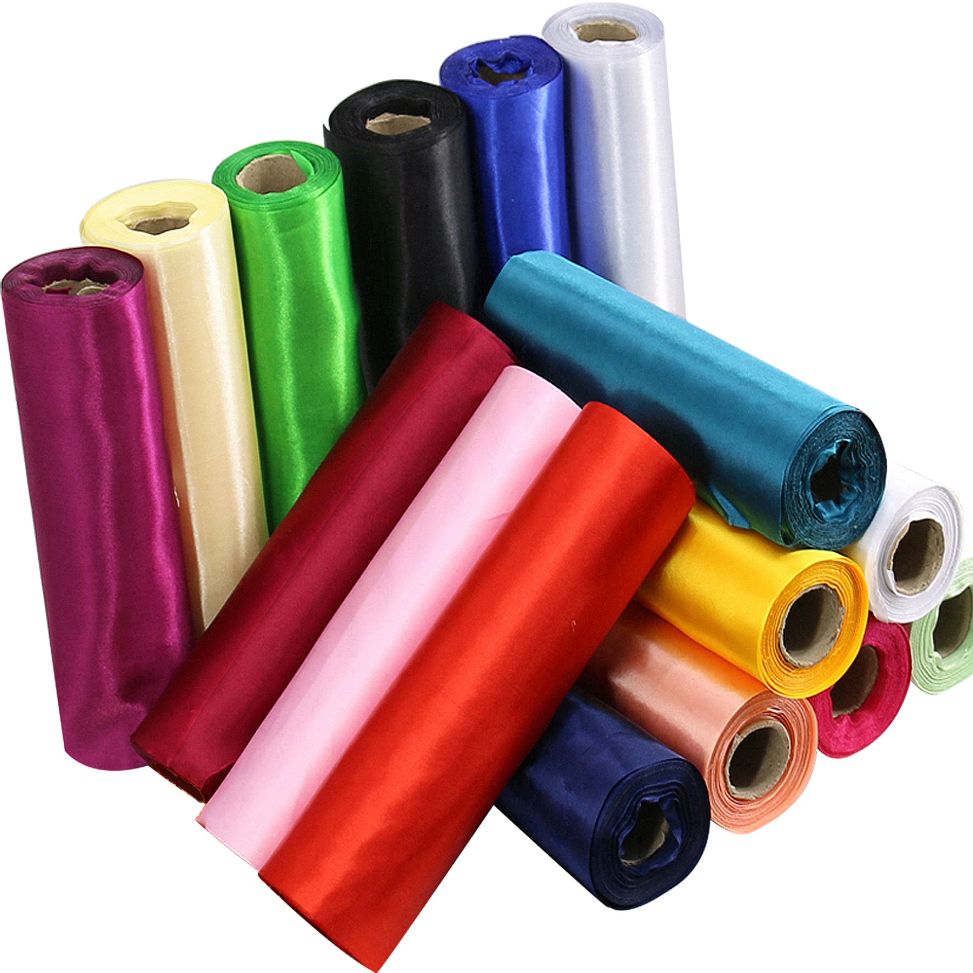 20m X 29cm Satin Fabric ROLL Satin Table Runners Sashes Swags Wedding ...