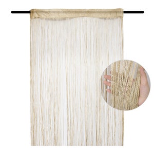 90x200cm String Curtain Panels Door Windows Fly Screen Hanging Room ...