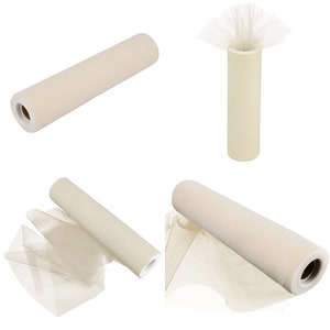 30cm X 25m TUTU TULLE ROLL Soft Netting Craft Fabric 100% Nylon Wedding ...