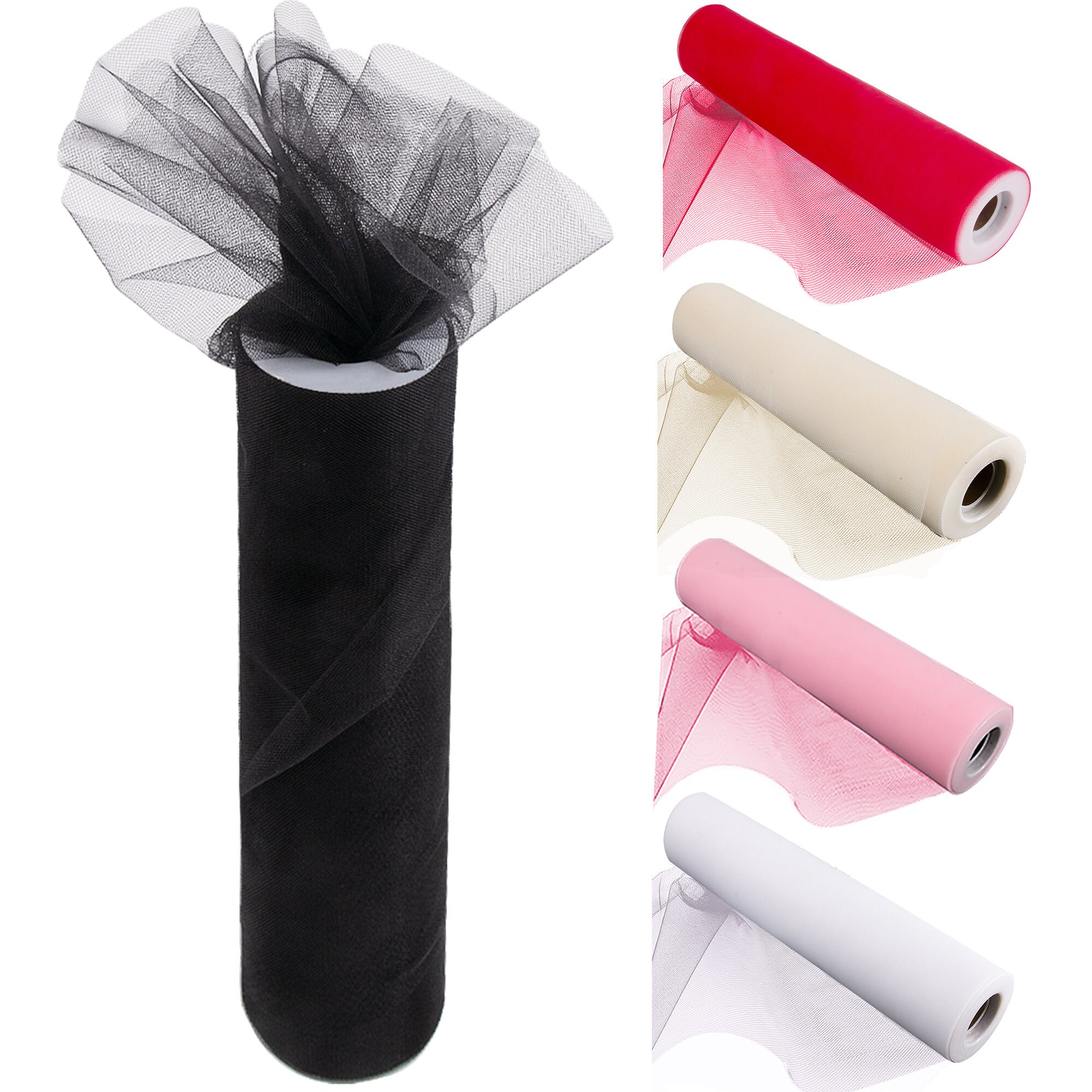 30cm X 25m TUTU TULLE ROLL Soft Netting Craft Fabric 100% Nylon Wedding ...
