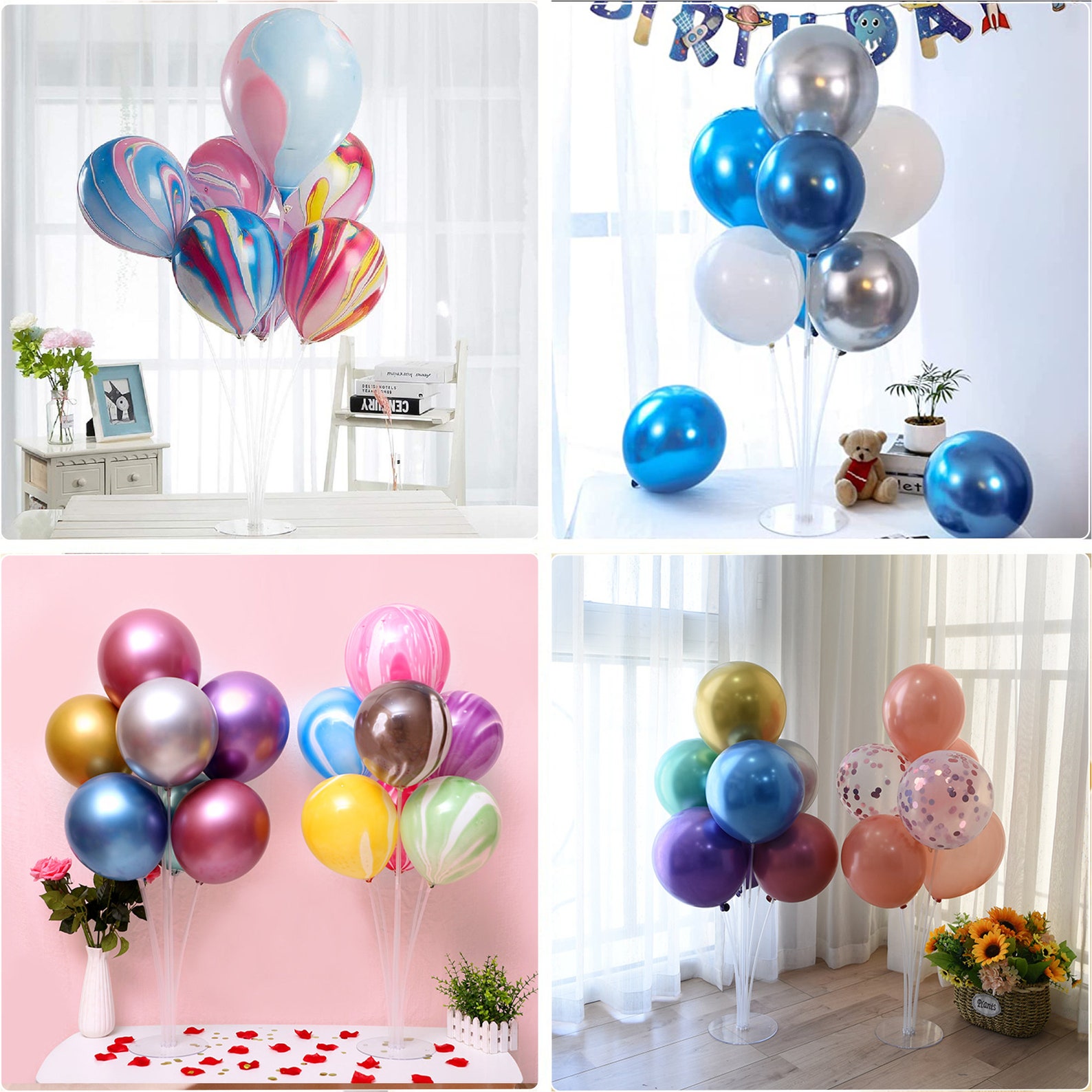 2 4 6sets Table Balloon Stand Kit Balloon Arch Base Support - Etsy UK