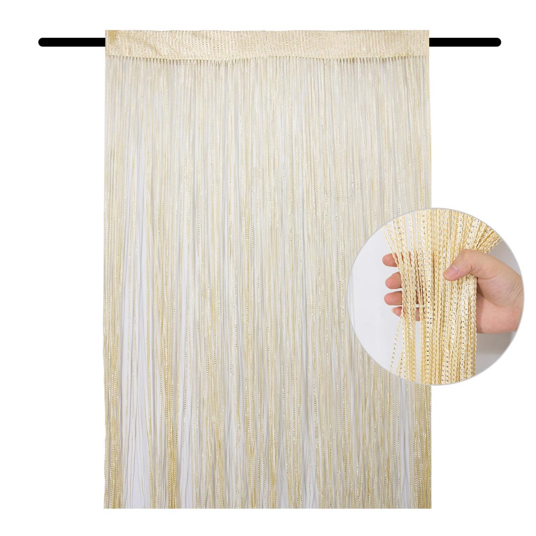 90x200cm String Curtain Door Fly Screen Divider Hang Fringe Curtain ...