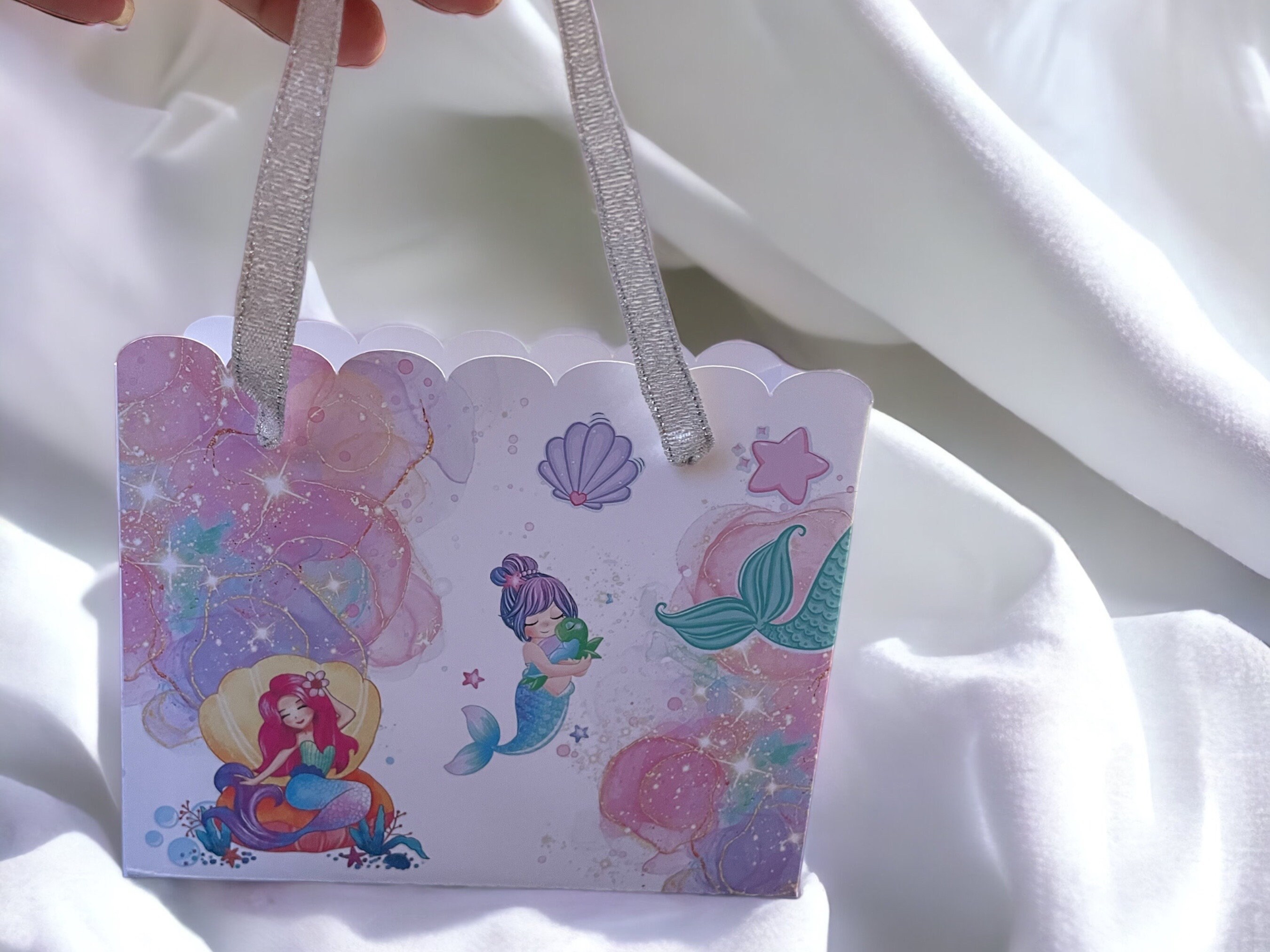 Little Mermaid Gift Bag Mermaid Birthday Bag Babyshower Bag Favor Bag ...