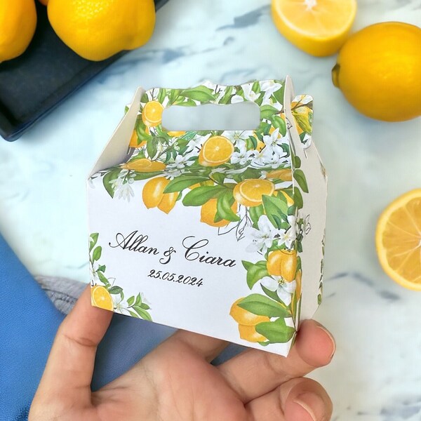 Lemon Favor Boxes - Etsy