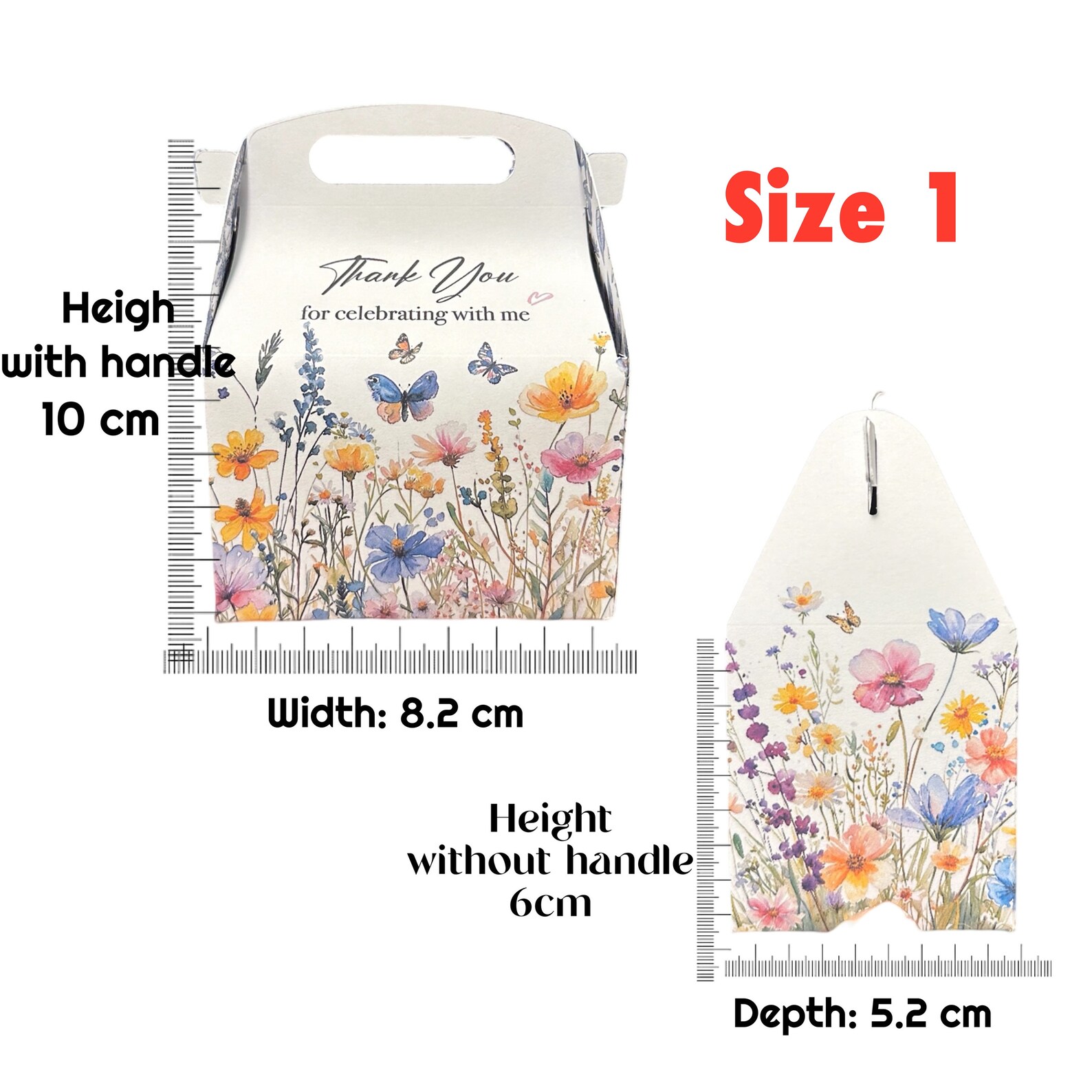 Purple Wild Flowers Gift Box Elegant Flower Design Party Favor Box ...