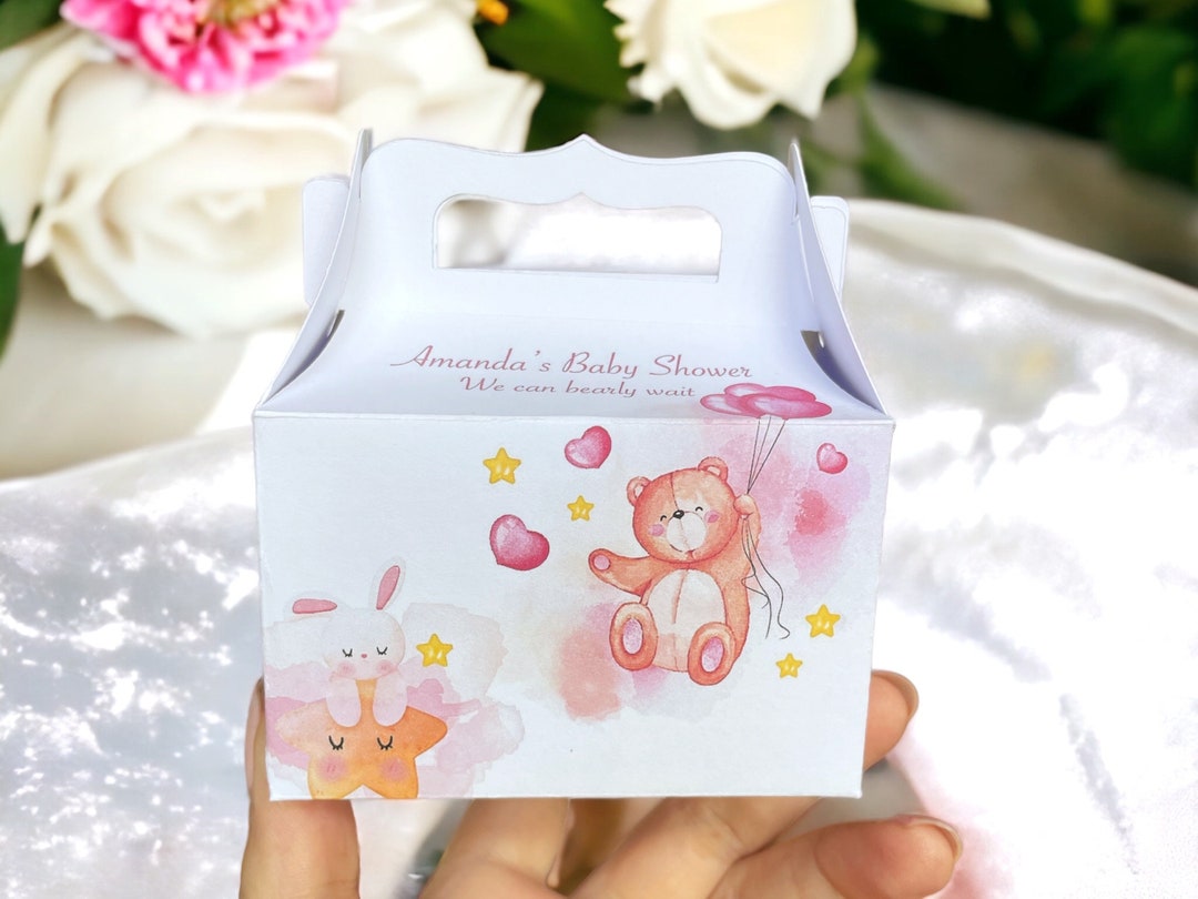 Teddy Bear Lunch Box-gable Box Favor Box Favor Box Baby - Etsy