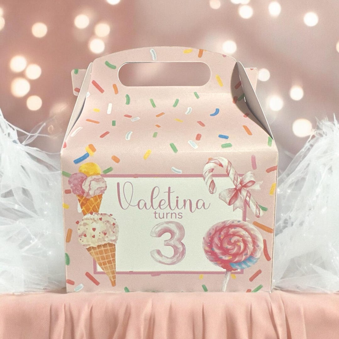 Personalized Candyland Birthday Favor Box Sweet Treats Party Gift Bag ...