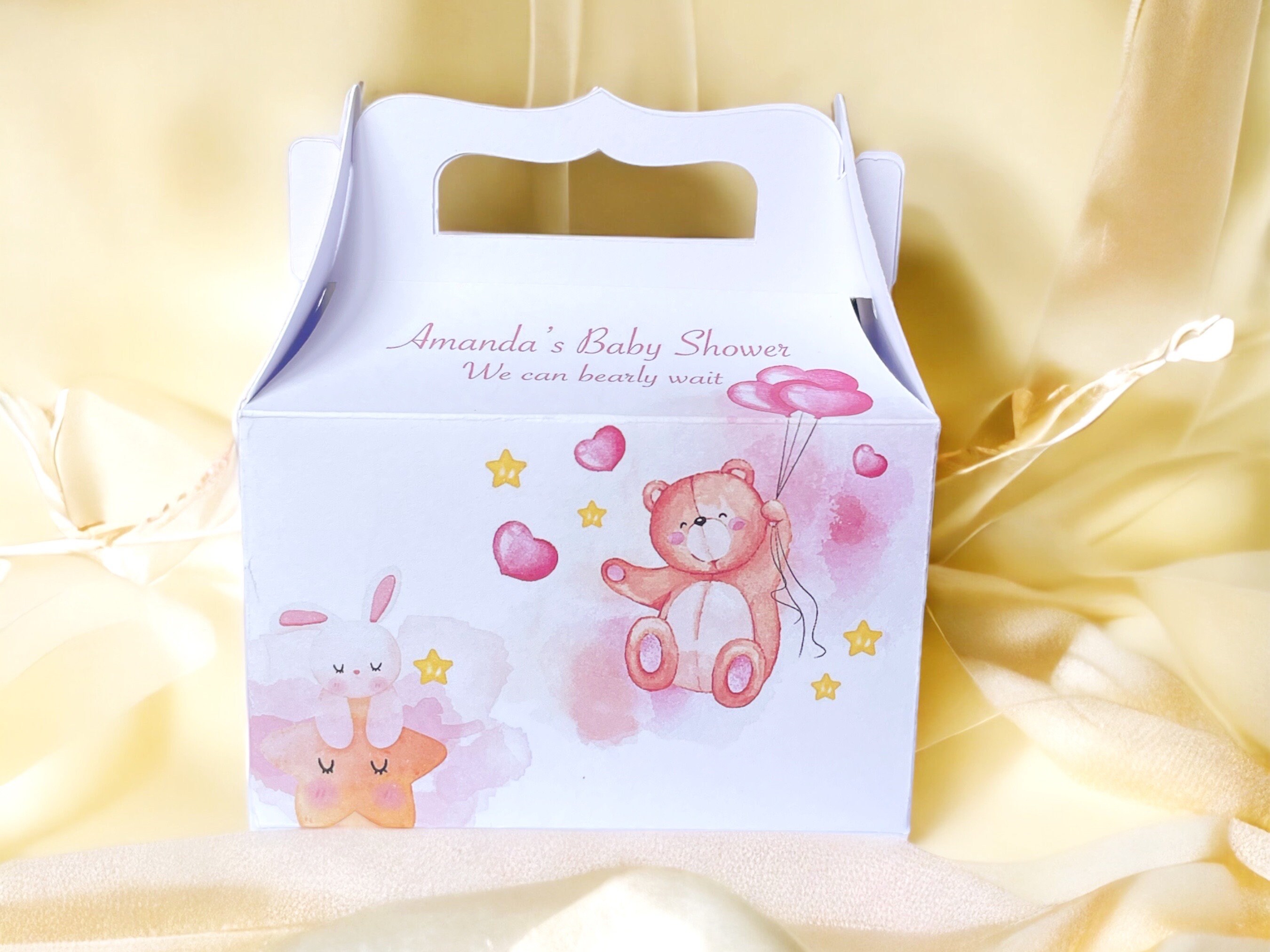 Teddy Bear Lunch Box-gable Box Favor Box Favor Box Baby - Etsy