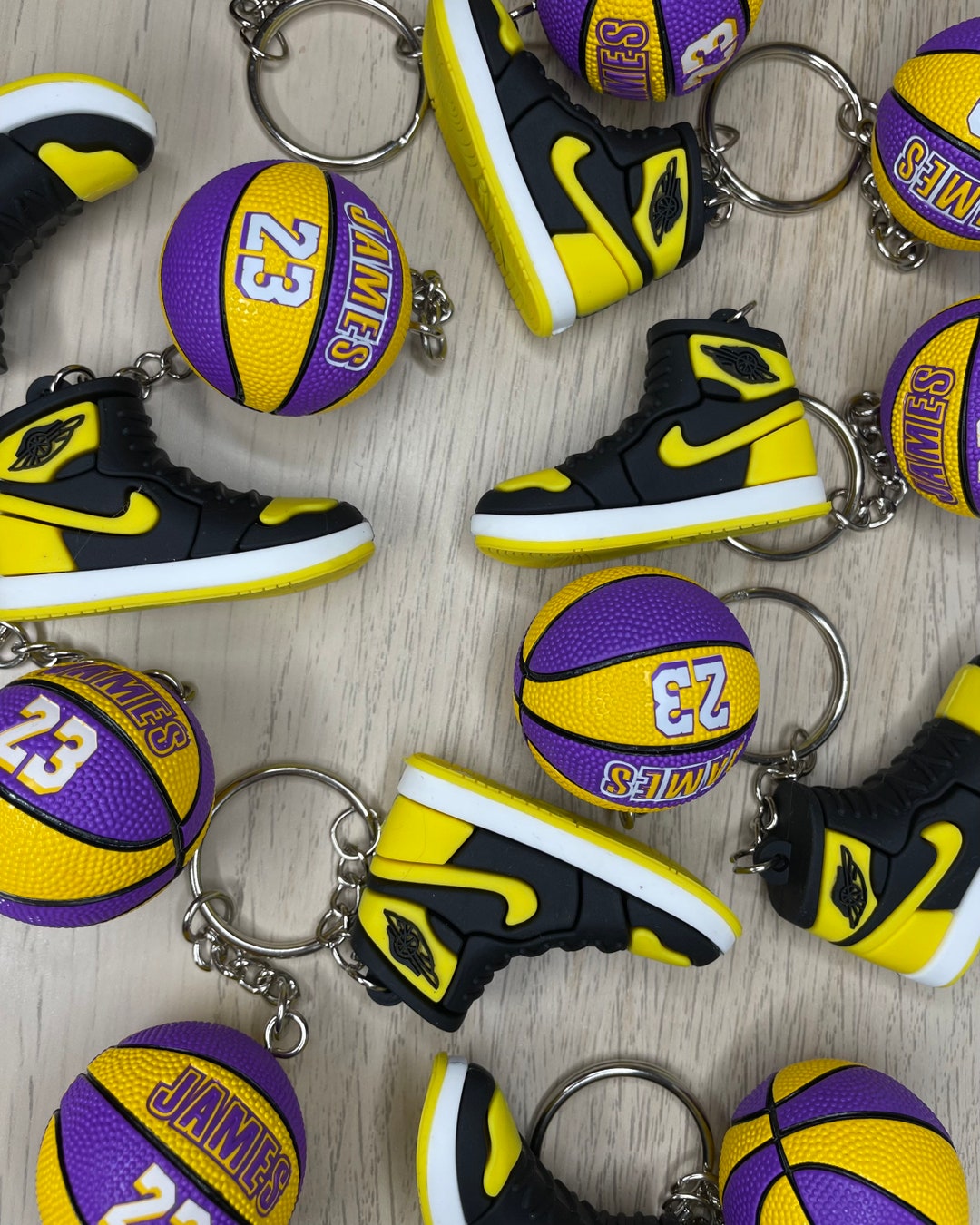 Air Jordans Sneakers Keychain, Yellow and Black - Etsy