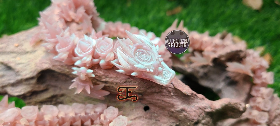 Miniature Rose Dragon - Super Detailed Resin Fidget Toy - Authorized ...