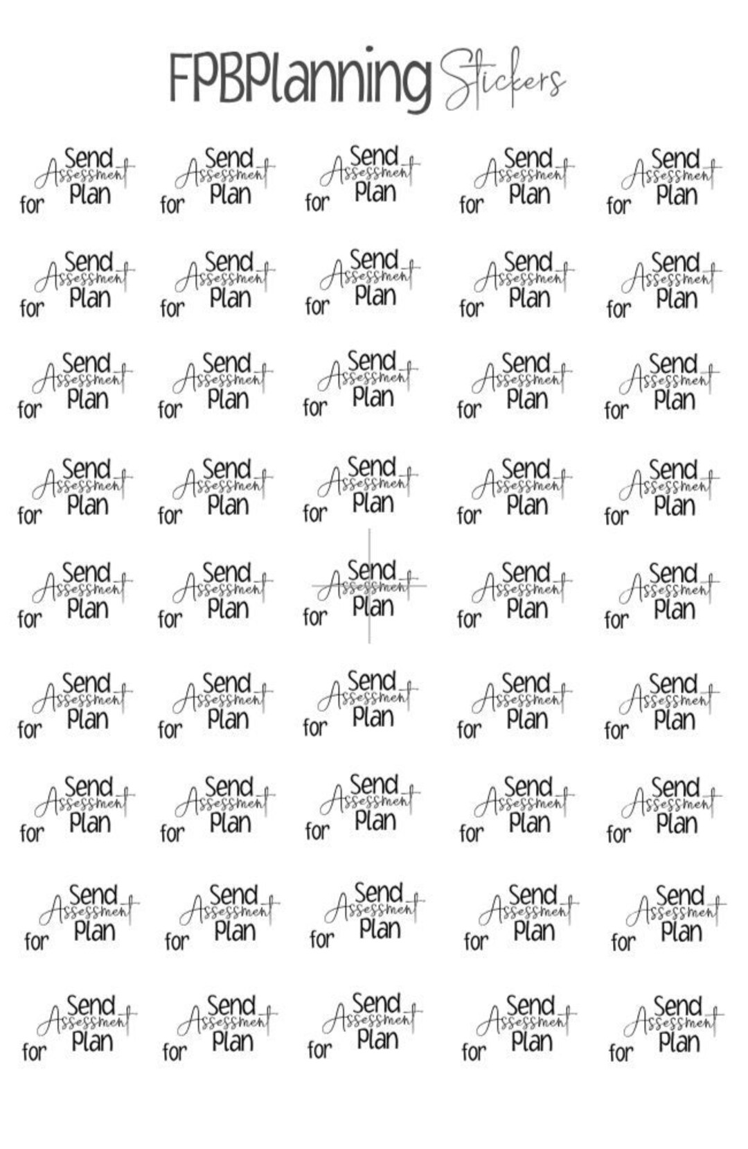 Send Assessment Plan Script Stickers|planner/calendar Stickers - Etsy