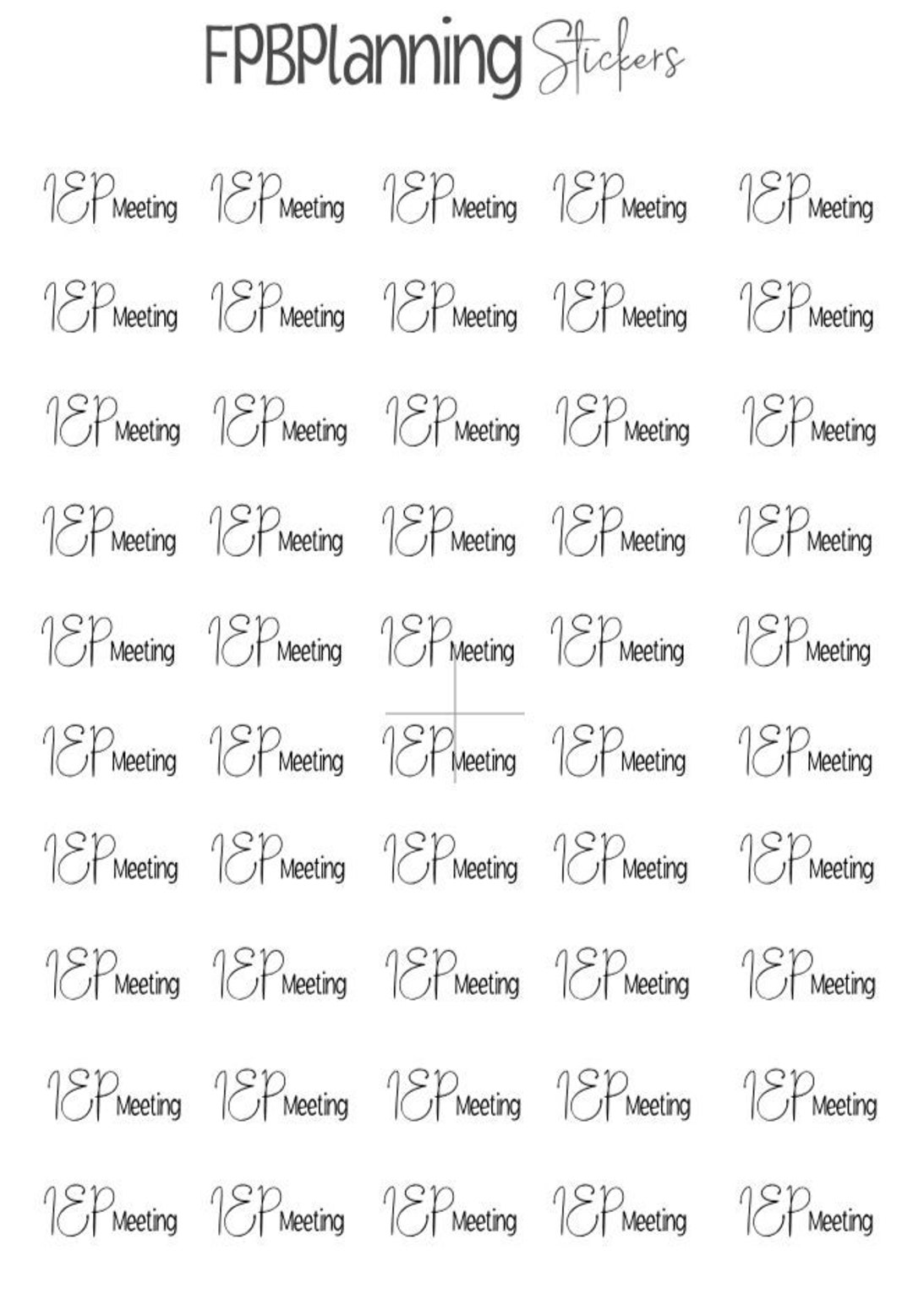 IEP Meeting Script Stickersplanner/calendar Stickers - Etsy