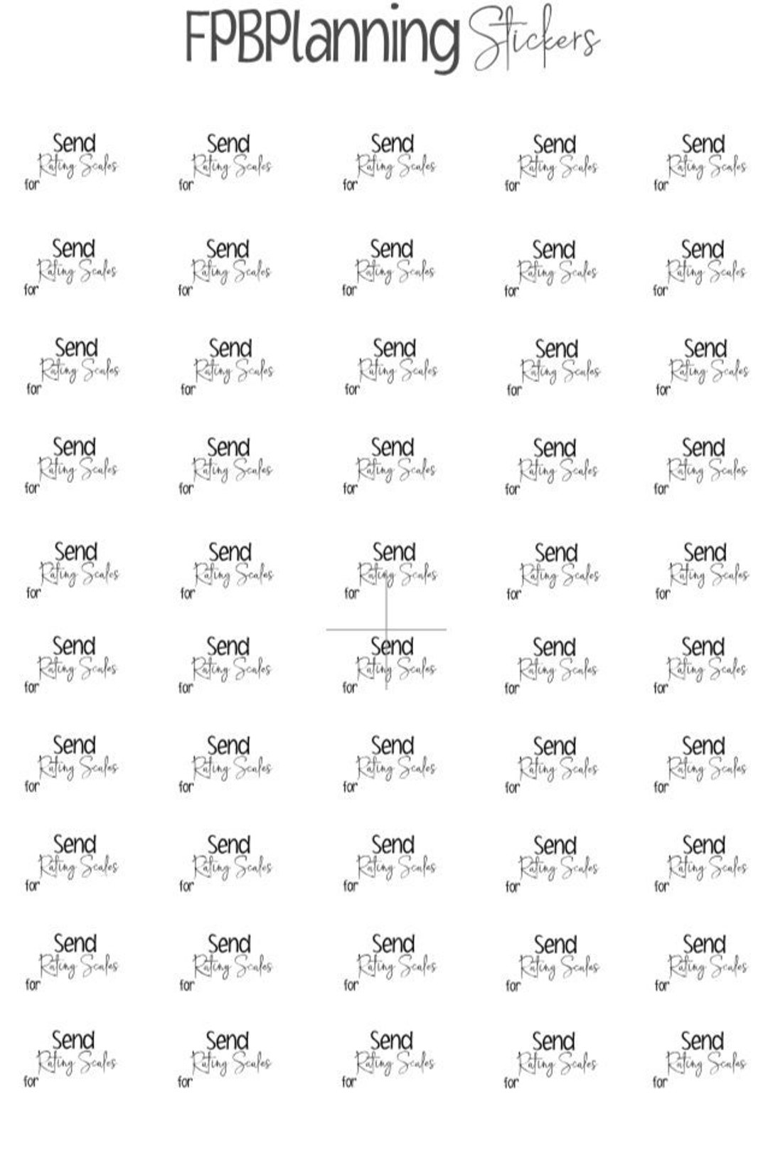 Send Rating Scales Script Stickers|planner/calendar Stickers - Etsy