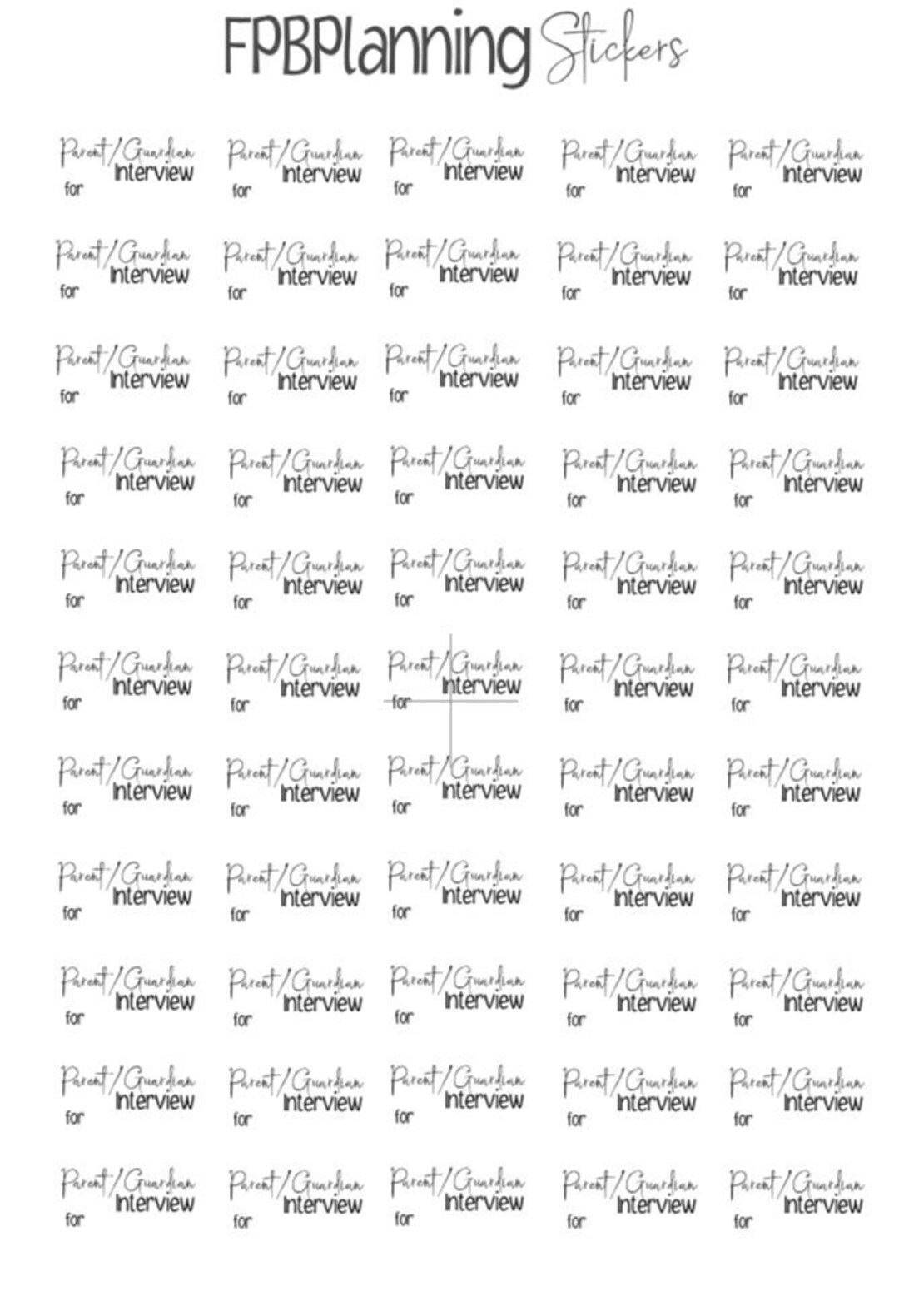 Parent/guardian Interview Script Stickers, Small - Etsy