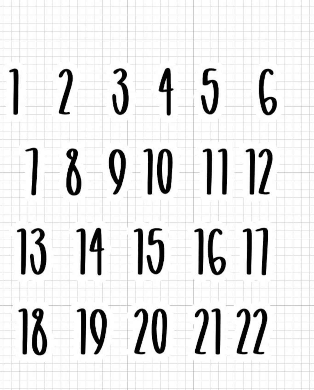 Number Stickers Set|planner/calendar Stickers - Etsy