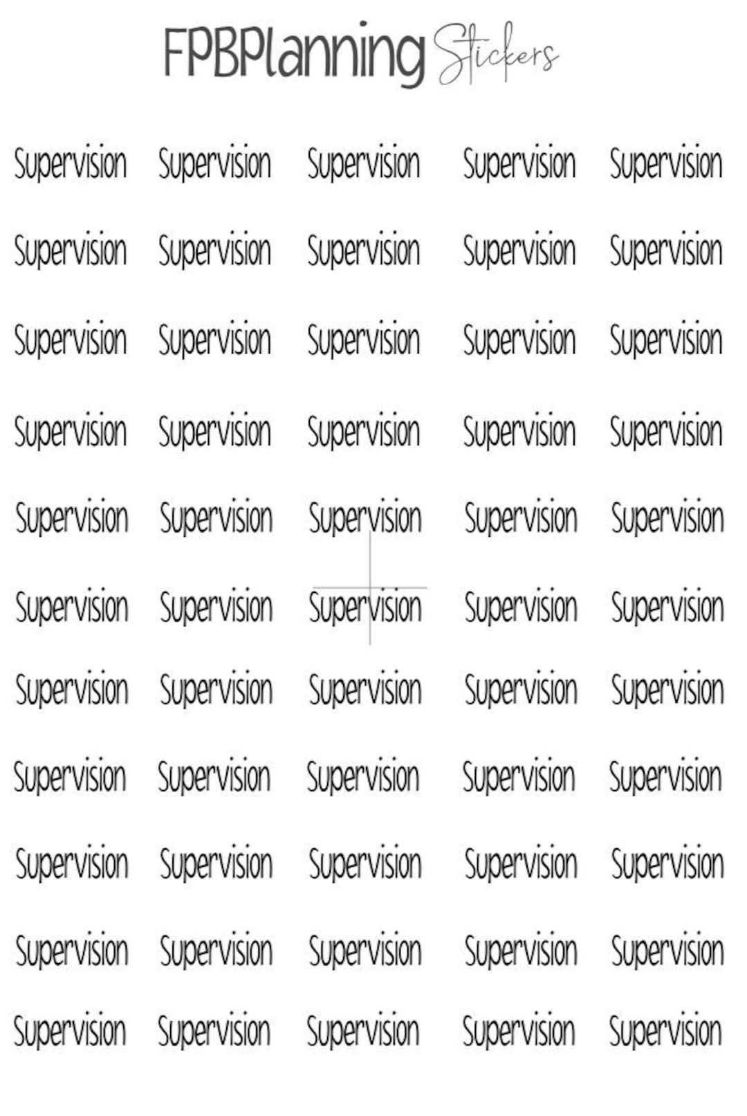 Supervision Script Stickers|planner/calendar Stickers - Etsy