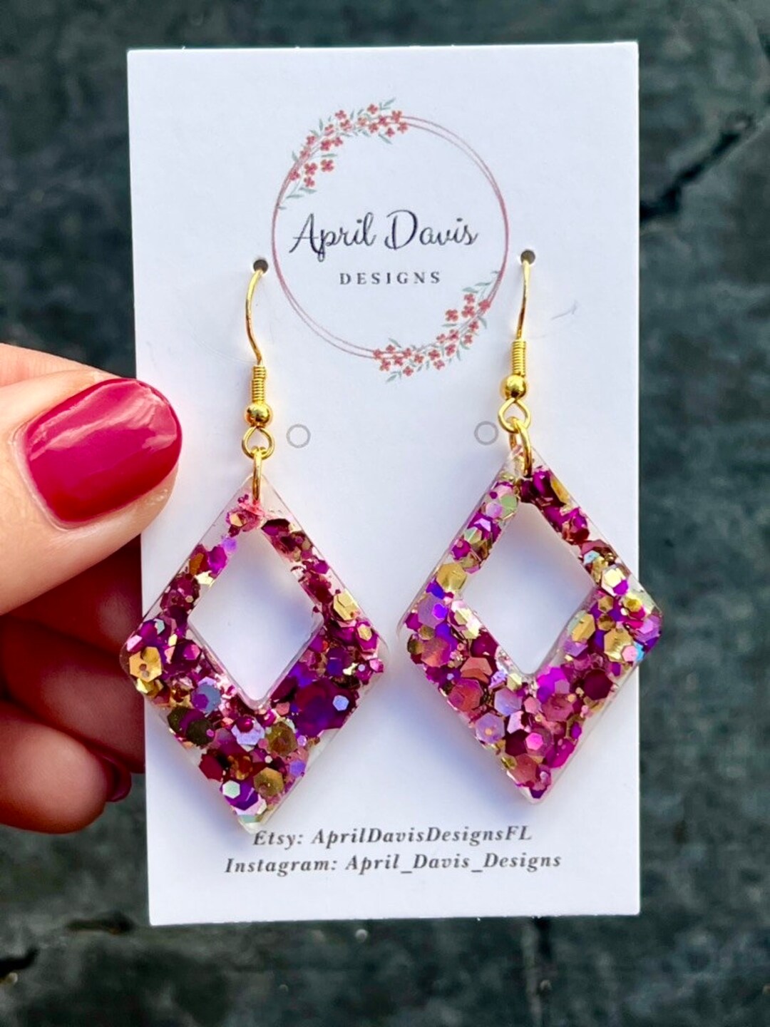 Dazzle Collection Glitter Diamond Dangles - Etsy