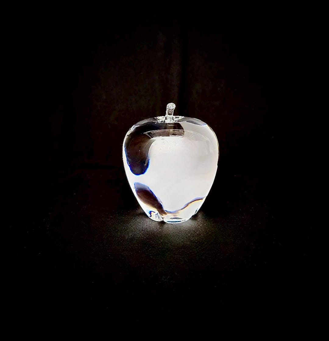 Steuben Apple Sculpture Paperweight, Vintage Signed Glass Piece, Very ...