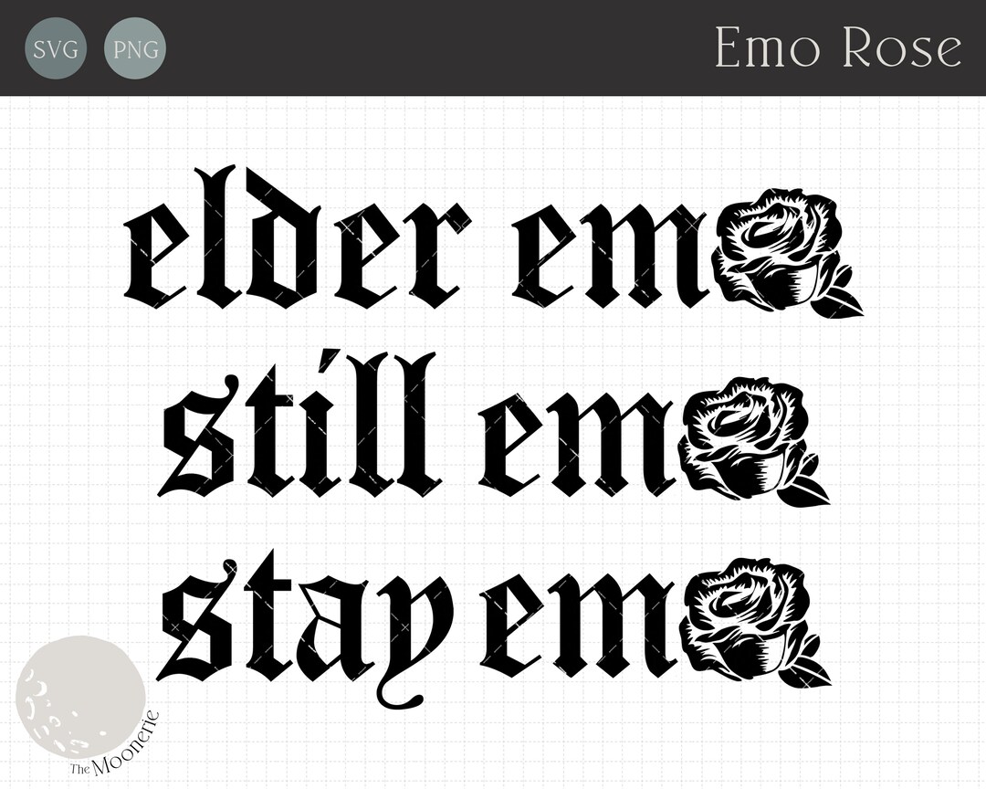 Emo Rose SVG Cut Files Instant Download Emo Night Svg - Etsy