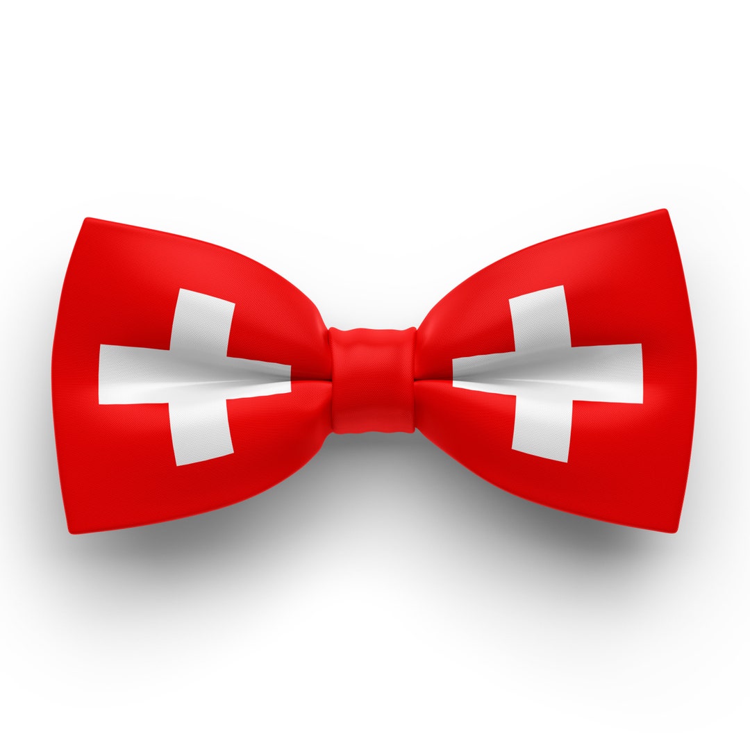 Switzerland Bow Tie for Adult, Custom Hand Made - Etsy